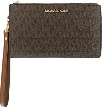 Michael Kors Femme Jet Set Travel Dragonne à Double Fermeture éclair, Accord Marron, L