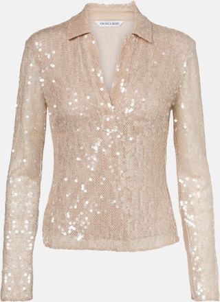Veronica Beard Bluse Meryl mit Pailletten