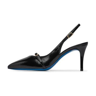 Loriblu Slingback in schwarzem Lackleder mit Riemen - - Shoes - Damen - Schwarzk - 41 EU