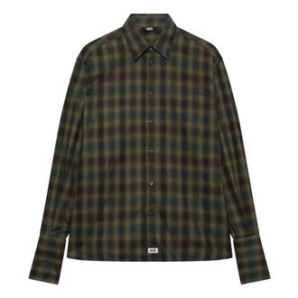 GCDS Check Overshirt - - Blouses & Shirts - Damen - Gr&uuml;n - XL