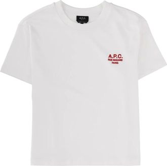 A.P.C. A.p.c., Femme, Tops, Blanc, Taille: 40 FR Boxy Rue Madame T-Shirt