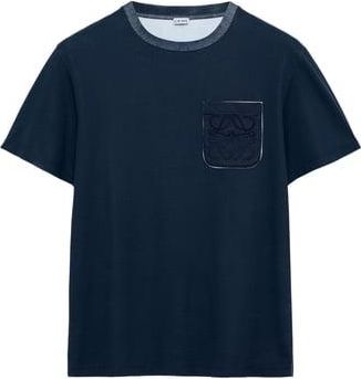 Loewe T-shirt &agrave; logo brod&eacute; en coton m&eacute;lang&eacute;