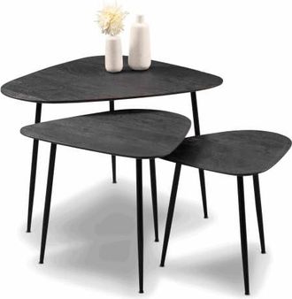 M2 Kollektion 3-Satztisch Trio, 67x50x72/52x45x52/42x40x42 cm