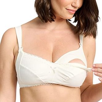 Sans Complexe Sans complexe, New Calin Soutien Gorge Allaitement Sans Armature, Ecru (Ivoire), 100F (Taille Fabricant: 85/100F)