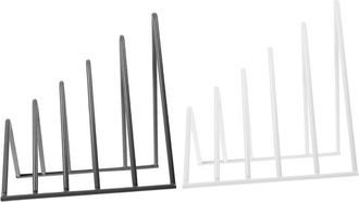 Cabilock 2 St&uuml;ck Teiliges Dreieckiges B&uuml;cherregal aus Stabiler B&uuml;cherst&auml;nder f&uuml;r Schwere B&uuml;cher Vielseitiger Desktop Organizer mit Kratzschutz Gro&szlig;e Kapazit&auml;t 