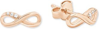 s.Oliver s. Oliver Ohrringe für Damen, Zirkonia / 925 Sterling Silber, Rosévergoldet