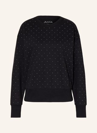 Juvia Sweatshirt Annelina Mit Nieten schwarz