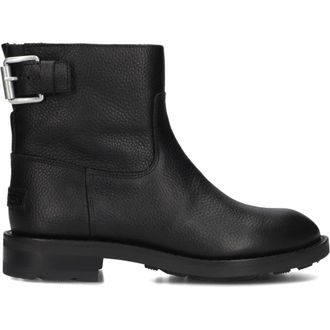 Shabbies Amsterdam Schwarze Leder Damen Stiefeletten - - Shoes - Damen - Schwarzk - 39 EU