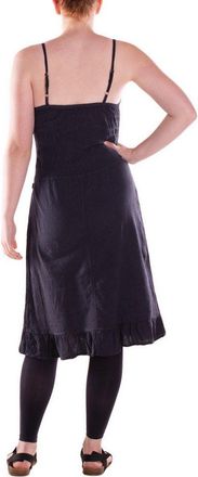 vishes Sommerkleid Damen knielanges Kleid Baumwolle Casual &auml;rmellos Spaghetti-Tr&auml;ger Alternative Bekleidung, Ethno, Hippie, Retro Style