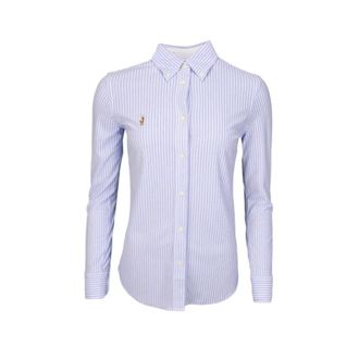 Ralph Lauren Femme, Blouses et Chemises, Bleu, Taille: 44 FR Chemisier &agrave; Manches Longues Heidi