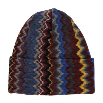 Missoni Homme, Accessoires, Multicolore, Taille: ONE Size Bonnet en Laine Zigzag
