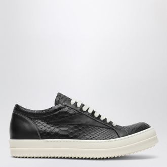 Rick Owens Vintage Sneaker in schwarzem Python- und Lammleder