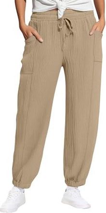 Generic Pantalons Running Femme Chic D&eacute;t&eacute; Long Pants &Eacute;lastique Relax Fit D&eacute;tente Sweatpant Respirant Confortable V&ecirc;tement Fluide Classique Taille Haute 2026 P