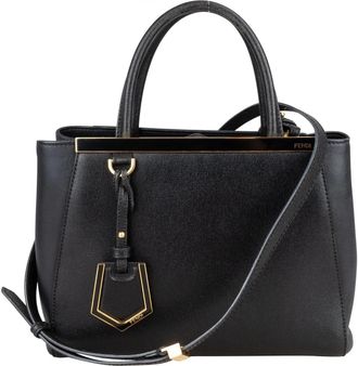 Fendi Crossbody Bags - Fendi Black Leather 2 Jours Petite Handbag - Gr. unisize - in Schwarz - f&uuml;r Damen