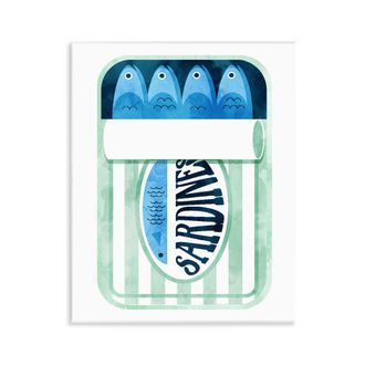 Stupell Industries Daphne Polselli Wandschild aus Blech, Grün gestreift, 35,6 x 28,9 cm