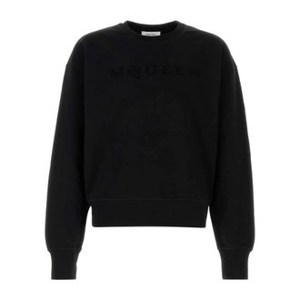 Alexander McQueen Schwarzer Baumwollpullover - - Sweatshirts & Hoodies - Herren - Schwarzk - XL