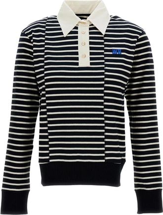 Wales Bonner Wales Bonner, Femme, Tops, Multicolore, Taille: 36 FR Polo &agrave; Panneaux Ray&eacute;s