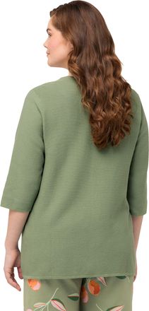 Ulla Popken Damen, große Größen, Short feminin Cardigan with Button Panel