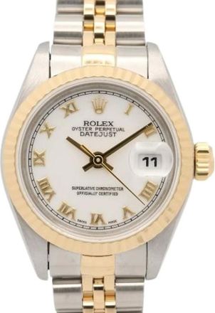 Rolex Pre-owned Lady-Datejust 69173 Montre-bracelet - Femme - Pre-owned - Blanc - Taille: ONE Size