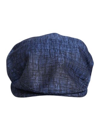 Dolce & Gabbana Mens Blue Cotton Stretch Newsboy Hat Elastane