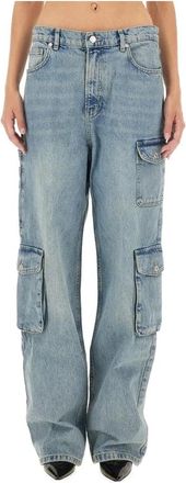 Moschino Pantalon cargo coupe d&eacute;contract&eacute;e - Femme - Jeans - Bleu - Taille: W28
