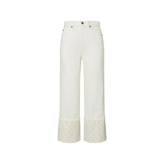 Tory Burch Cropped Jeans - - Jeans - Damen - Wei&szlig; - W26