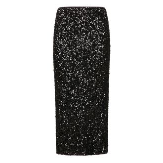 Rotate Pailletten-Midikleid - - Skirts - Damen - Schwarzk - XS
