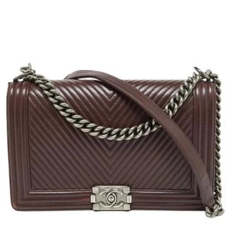 Chanel Sac Bandouli&egrave;re Boy Flap doccasion - Femme - Pre-owned - Rouge - Taille: ONE Size