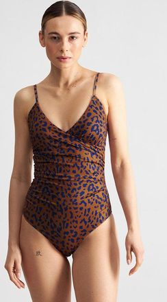 Dedicated Damen vegan Badeanzug Klinte Leopard Print