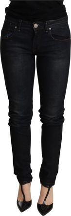 Acht Acht, Femme, Jeans, Bleu, Taille: W26 Pantalon Skinny en Denim Taille Basse