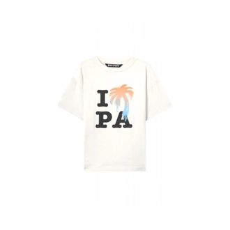 Palm Angels Classic Logo Over T-Shirt - - Tops - Herren - Beige - L