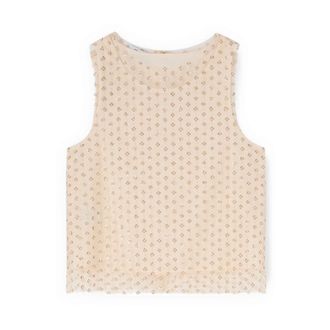 Motivi Besticktes T&uuml;lltop - - Tops - Damen - Beige - XS