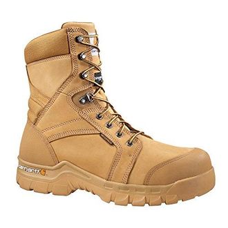Carhartt Work in Progress Mens 8 Rugged Flex Insulated Waterproof Breathable Soft Toe Work Boot