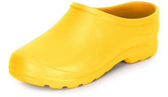 Ladeheid Gartenschuhe Damen und Herren leichte Eva Clogs Bequeme Hausschuhe & Gartenclogs LADW001 (Gelb 1032, 37 EU)