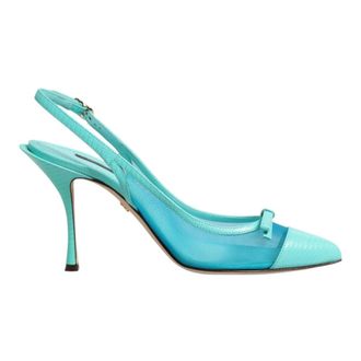 Dolce & Gabbana Femme, Chaussures, Bleu, Taille: 36 1/2 EU Slingbacks