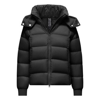 Bomboogie Femme, Vestes, Noir, Taille: 42 FR Doudoune Courte avec Capuche Amovible