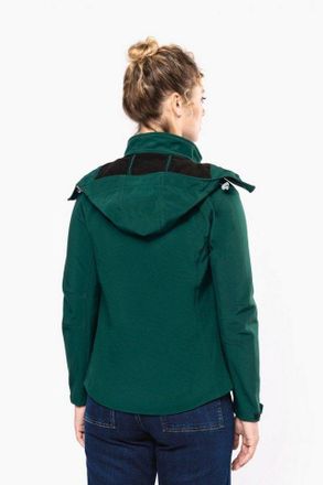 Kariban Softshelljacke Damen Softshell-Jacke mit Abnehmbare Kapuze