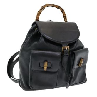 Gucci Pre-owned Leder ruckscke - - Pre-owned - Damen - Schwarzk - ONE SIZE