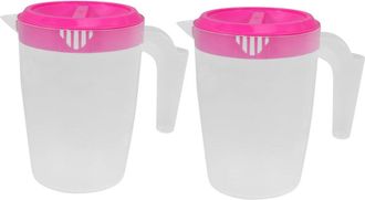 Cabilock 2 St&uuml;ck Teiliges Kunststoff-kanne Deckel Fassungsverm&ouml;gen Ergonomischer Griff Lebensmittelechter Trinkbeh&auml;lter F&uuml;r Kalte Getr&auml;nke Saft Bier F&uuml;r K&uuml;hlsc