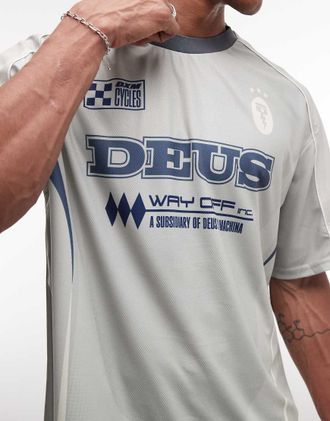 Deus Enduro Moto - Maillot &agrave; logo - Gris