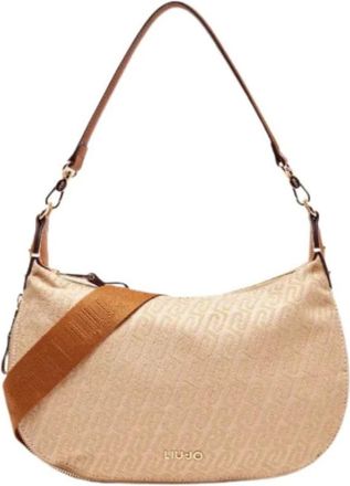 Liu Jo Femme, Sacs, Beige, Taille: ONE Size Medium Jacquard Shoulder Bag