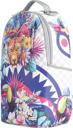 Sprayground CREAM FLOWERING JUNGLE SHARK DLXSV BACKPACK