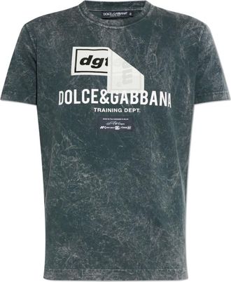 Dolce & Gabbana Homme, Tops, Gris, Taille: XL T-Chemises