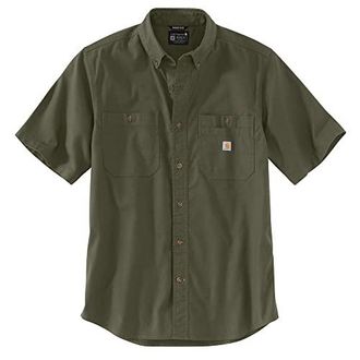 Carhartt Work in Progress Rugged Flex Chemise &agrave; manches courtes en toile de poids moyen pour homme Coupe d&eacute;contract&eacute;e, vert clair, XX-Large
