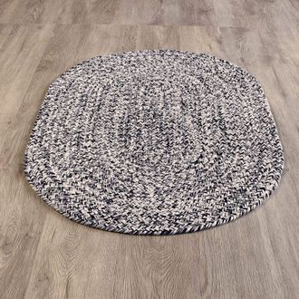 Super Area Rugs Farmhouse Geflochtener Teppich aus Baumwolle, wendbar, 60 x 90 cm, Schwarz / Wei&szlig;