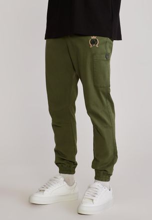 Siksilk Herren Gr&uuml;ne Slim Fit Cargos XXL