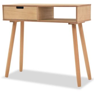 vidaXL Konsolentisch Kiefernholz Massiv 80 x 30 x 72 cm Braun Vidaxl