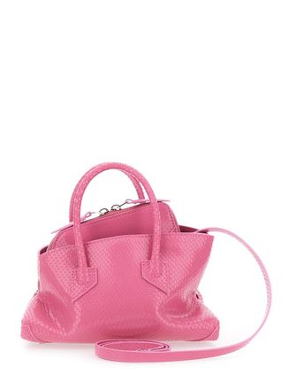 The Attico Womens Mini Bag La Passeggiata Pink Leather