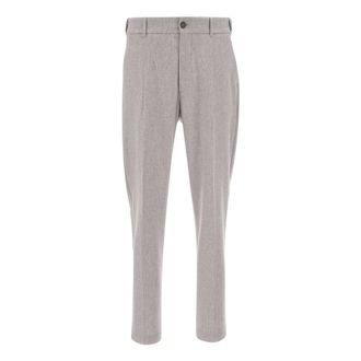 Eleventy Pantalon droit en laine et cachemire stretch - Homme - Pantalons - Gris - Taille: M