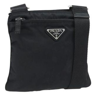 Prada unisex, Pre-owned, Noir, Taille: ONE Size Sac bandouli&egrave;re vintage en nylon pr&eacute;-poss&eacute;d&eacute;